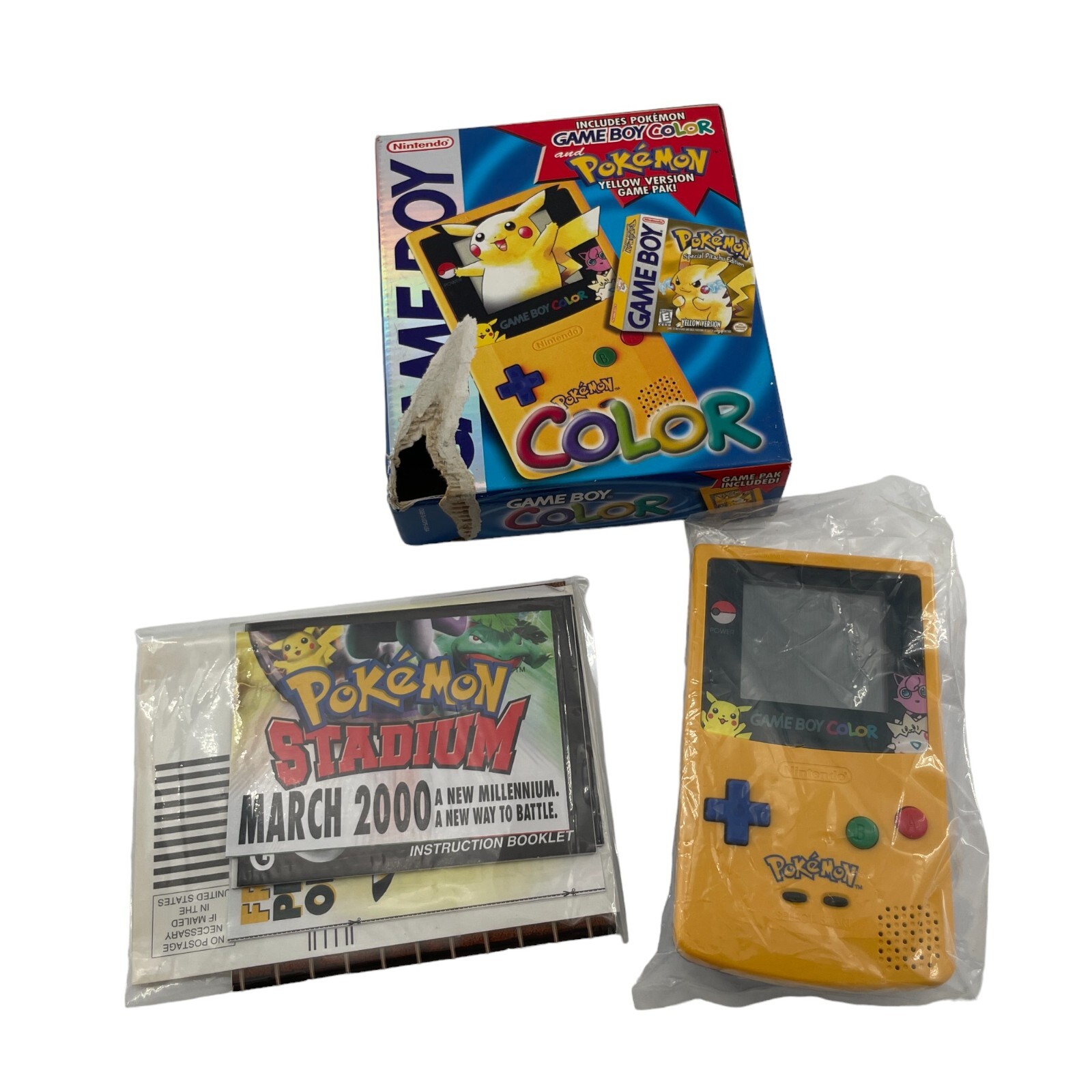 Nintendo Gameboy Color Pokemon Yellow Pikachu Edition New Open Box Ltd ...