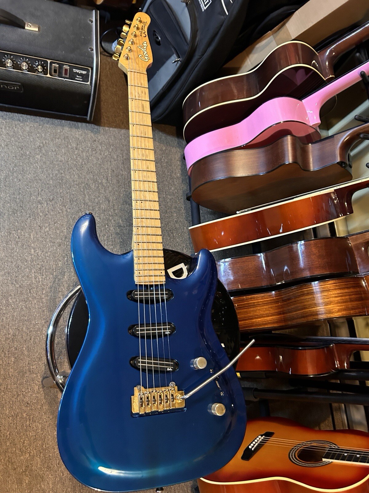 Godin Artisan ST 1990s Electric Guitar Vintage Blue 3 Rail Single Pick Ups | eBay