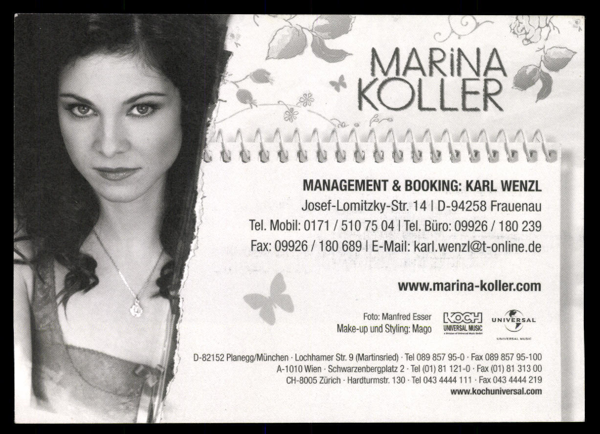 Marina Koller Autogrammkarte Original Signiert ## BC 47580 | eBay