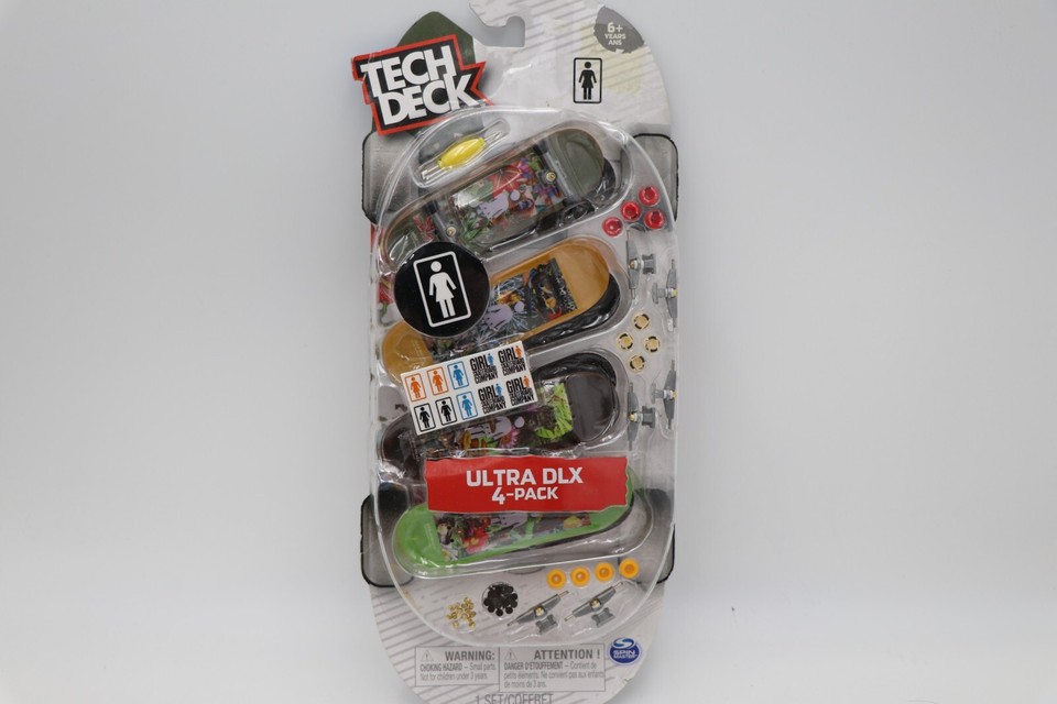 Tech Deck Fingerboards Ultra Dlx 4-Pack Girl Skateboard Co New Slightly ...
