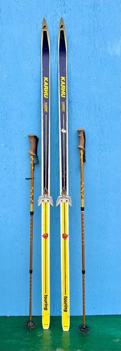 READY TO USE FISCHER Cross Country 200 cm Snow Skis KARHU with Poles | eBay