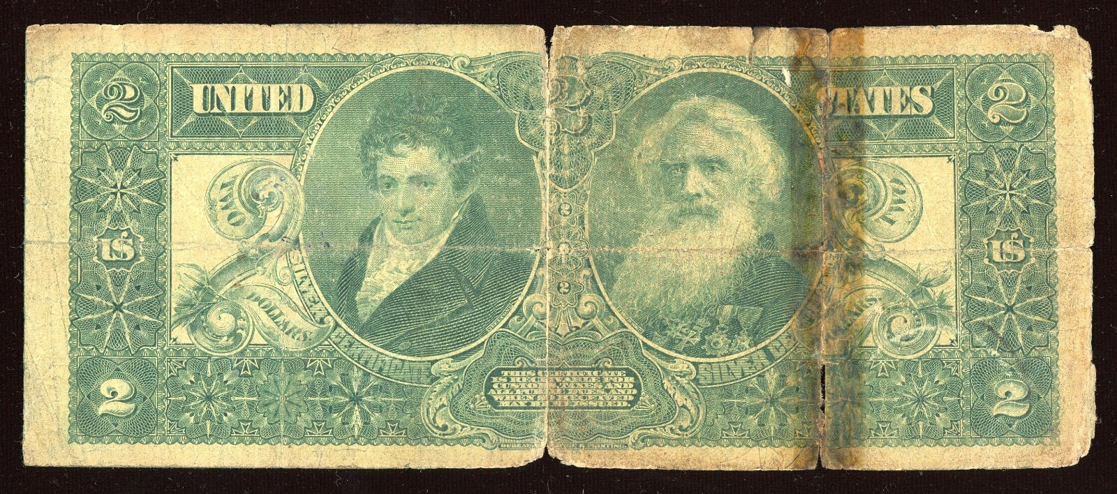 1896 $2 Dollar Educational Note Silver Certificate | eBay