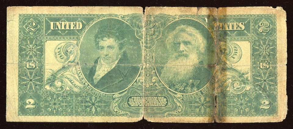 1896 $2 Dollar Educational Note Silver Certificate | eBay