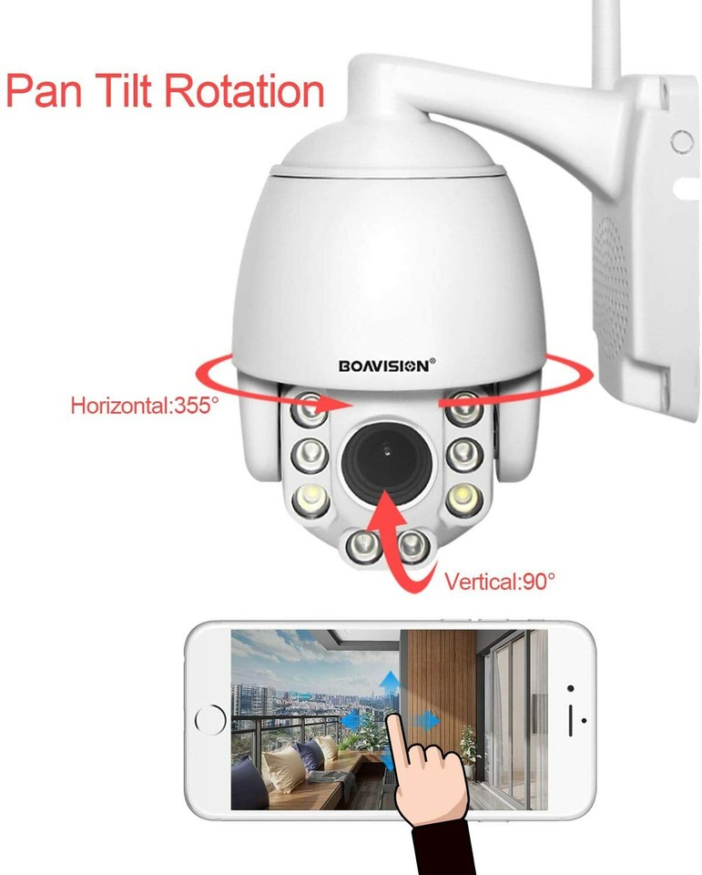 5X Optical Zoom 5MP PTZ IP Home Security Camera AI Human Auto Tracking ...