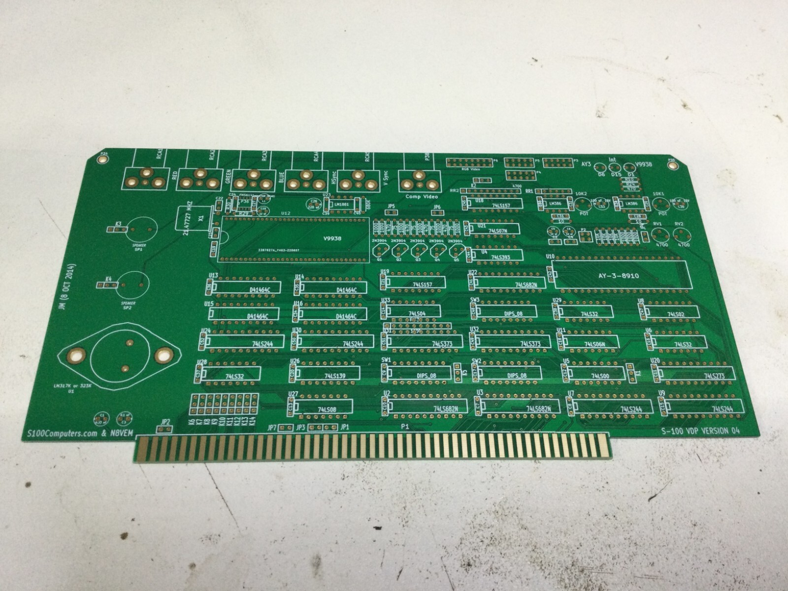 S100 MSX VDP Video V4 PCB Only **Retro S100 ALTAIR IMSA Computer ...