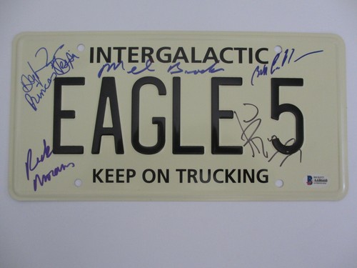 SPACEBALLS CAST SIGNED LICENSE PLATE MEL BROOKS RICK MORANIS BECKETT ...