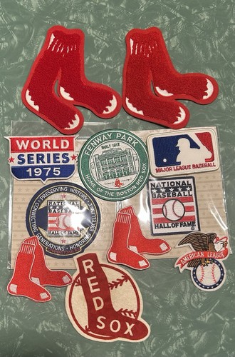 Boston Red Sox Vintage Patch Lot : Old Logo, Hanging Sox, Ect | eBay