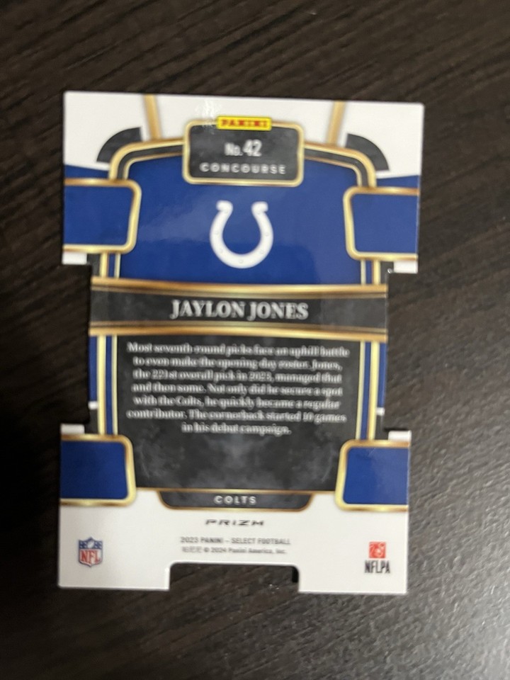 2023 Panini Select - Concourse Jaylon Jones #42 Silver Prizm Die-Cut ...