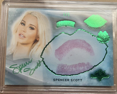 2014 Bench Warmer Emerald Spencer Scott Kiss Autograph 1/1 RARE | eBay