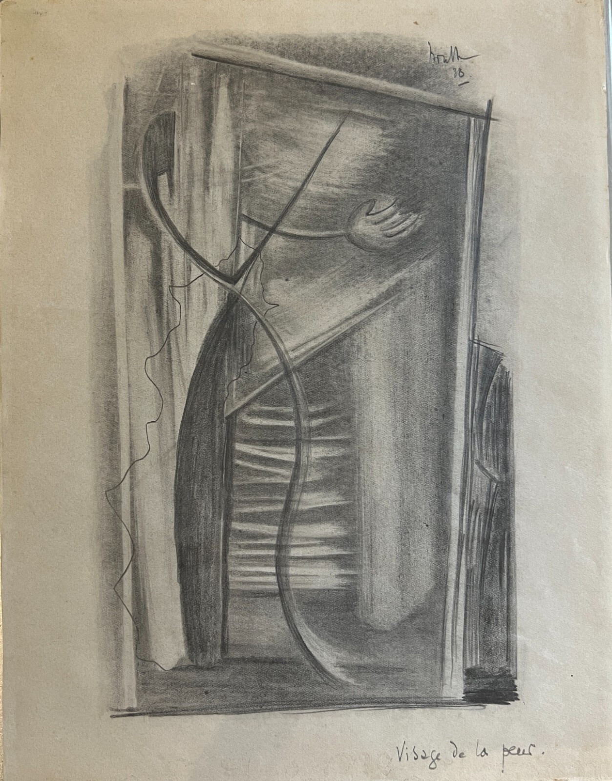 Alfred Reth (1884-1966) - Face Of Fear, 1938 - Surrealism Drawing | eBay UK