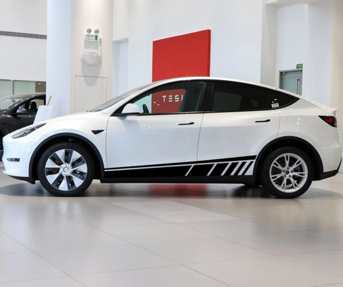 Fit For Tesla Model Y Car Sticker Graphics Racing Stripe Side Door ...