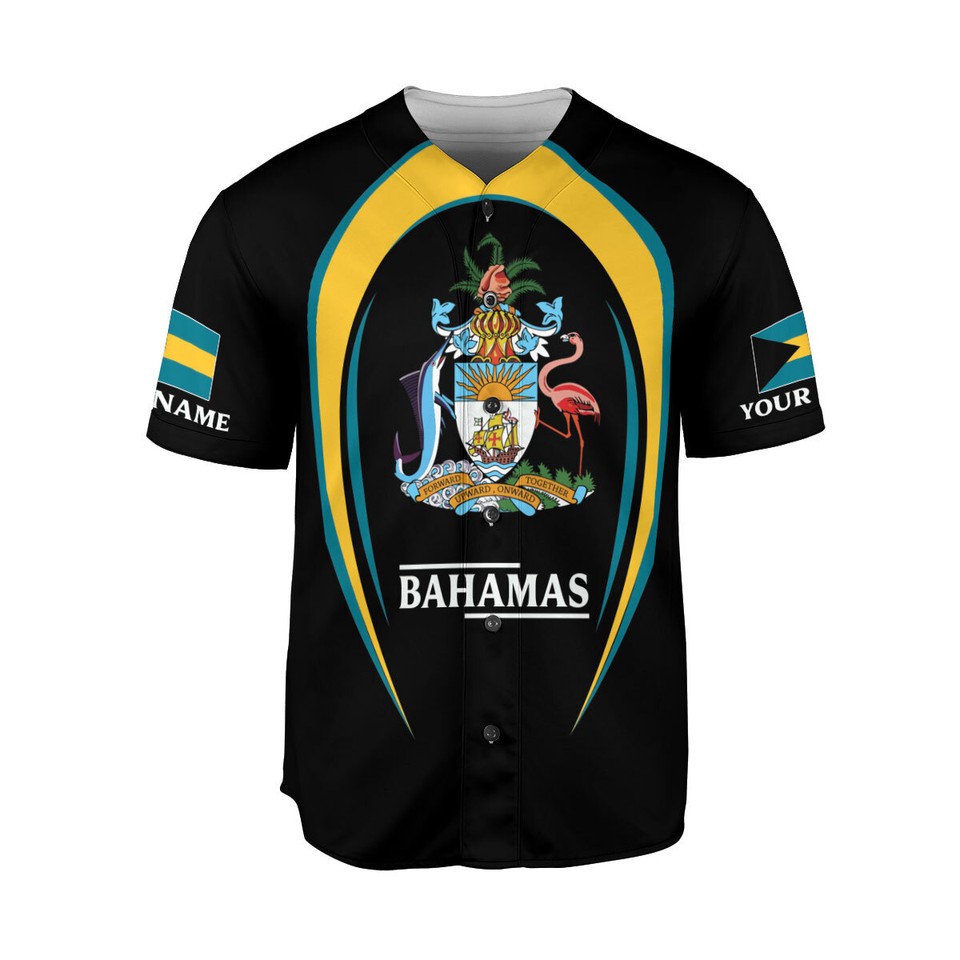 Personalized Proud Bahamas Bahamians Flag Baseball Jersey Shirts ...