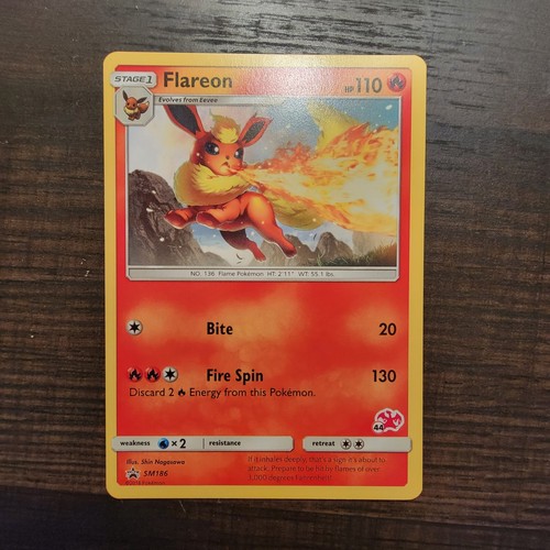 Flareon SM186 — NM-Mint — 2016 Black Star Promo Card — Pokemon TCG | eBay
