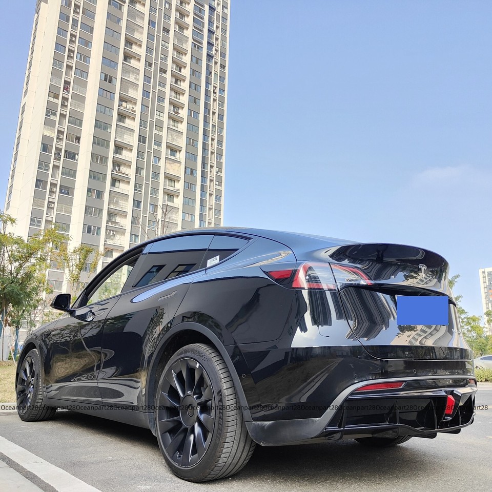 FOR 2020-2024 TESLA MODEL Y PERFORMANCE REAR BUMPER DIFFUSER W/ 3RD ...