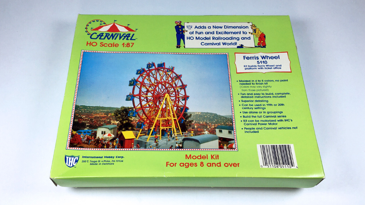IHC 5110 HO Scale Ferris Wheel Carnival Ride Circus Model Train Kit 1 ...