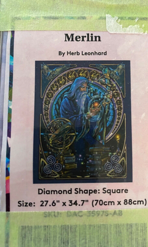 Diamond Art Club Fantasy Wizard "Merlin" 27.6"/34.7" New Sealed | eBay