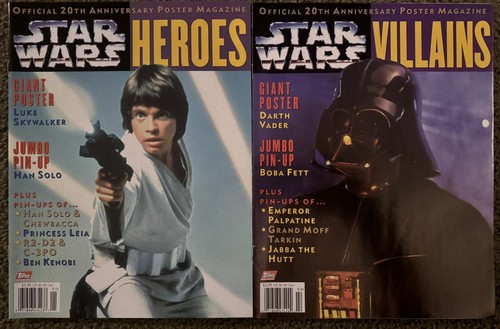 Star Wars 1 Heroes & 1 Villains Official 20th Anniversary Poster ...