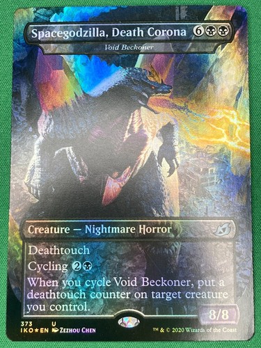 Spacegodzilla , Death Corona English Near Mint FOIL Magic the Gathering ...