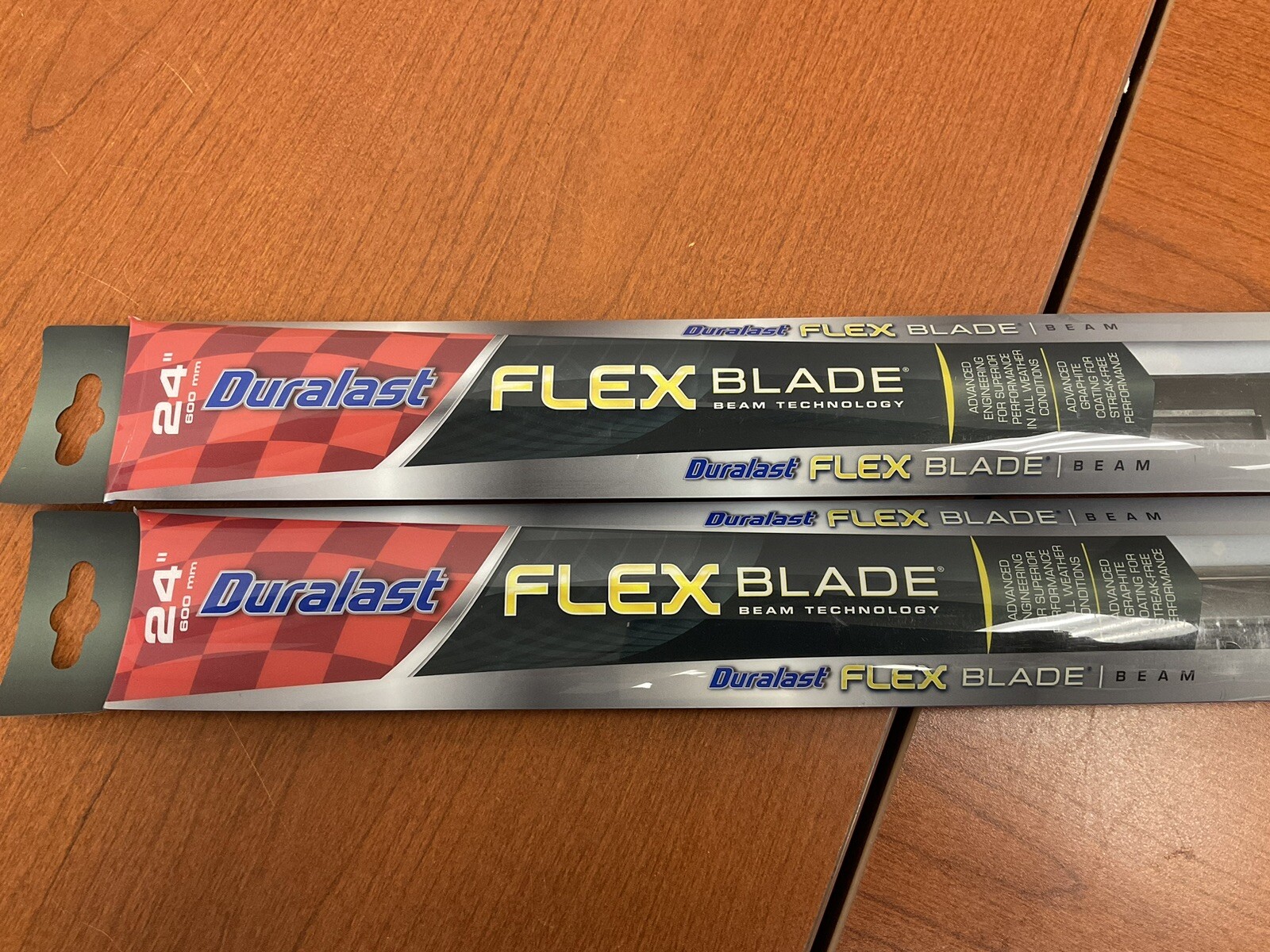 LOT OF 2 Duralast Flex 24in Beam Wiper Blade 24" 600 mm | eBay