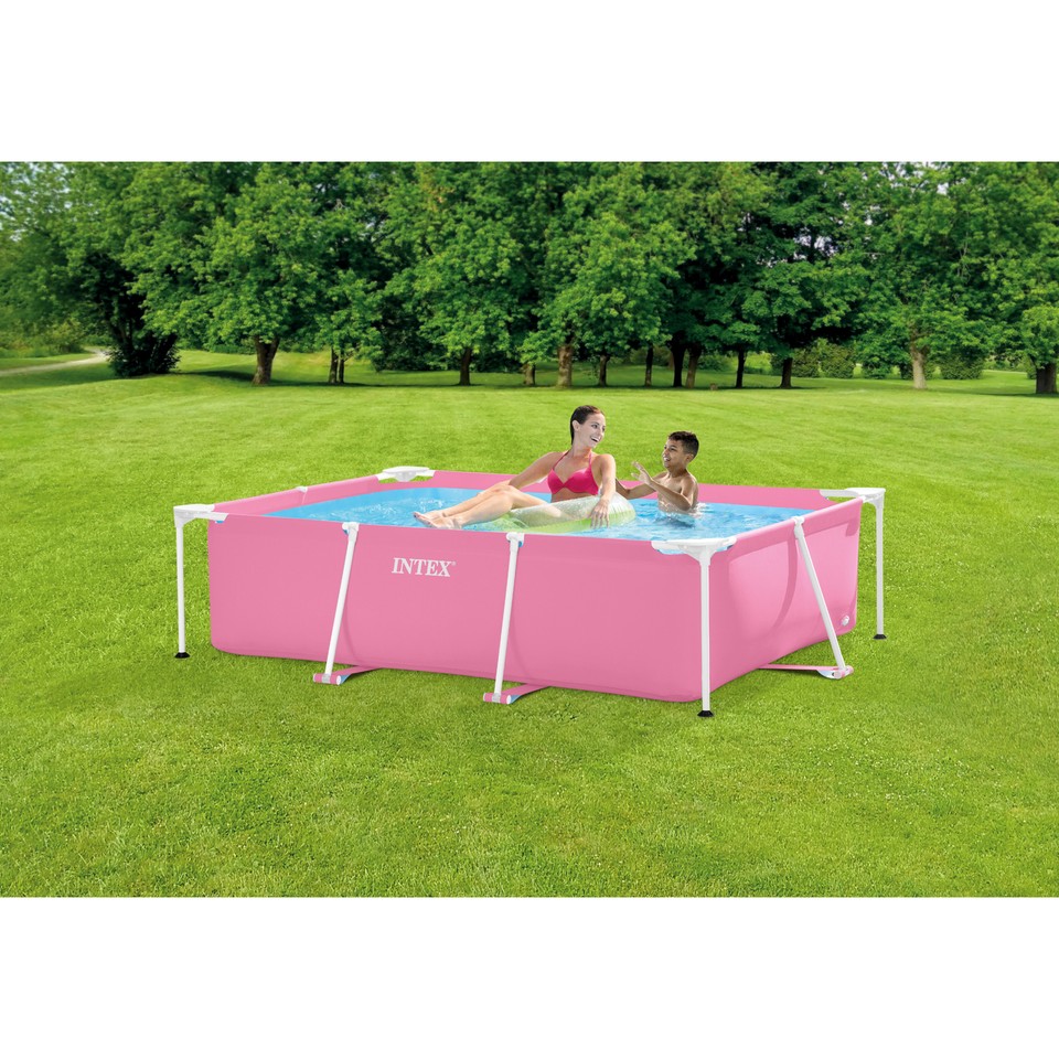 INTEX Frame Pool Pink 220X150X60Cm Rectangular Above Ground Pool 1662L ...