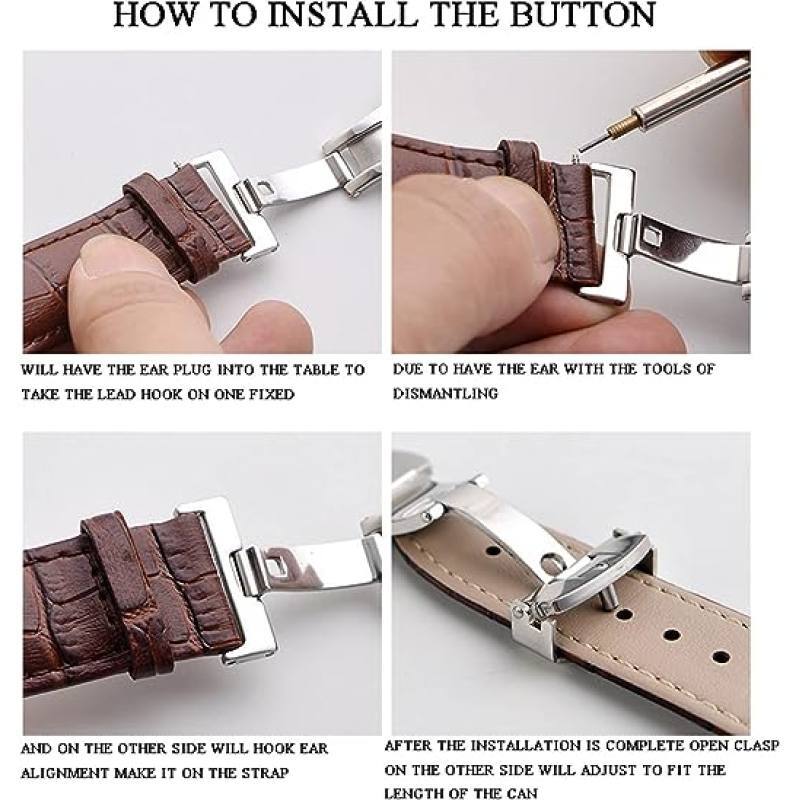 Stainless Steel Deployment Clasp Buckle Fasten Watchband Clasp ...