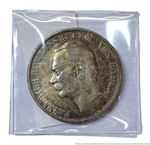1908 G Friedrich II German Prussian 5 Mark Silver Coin | eBay