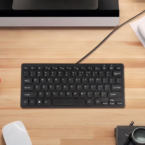 USB Wired Stylish Slim Qwerty Keyboard Layout For PC Desktop Computer ...