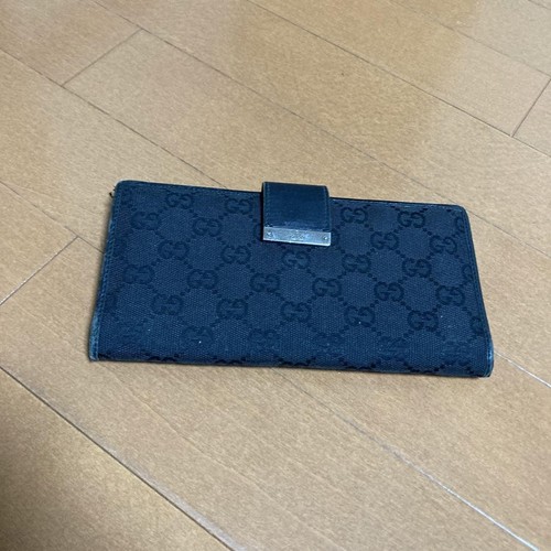 Gucci Black GG Pattern Bi-fold Wallet Authentic | eBay