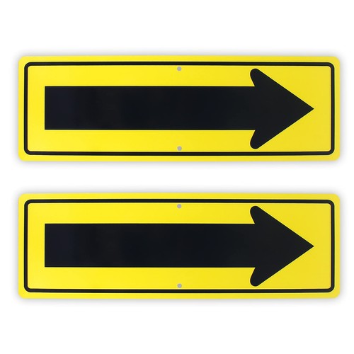 2-Pack Large Arrow Symbol Sign,for Indoor or Outdoor Use，18"x 6" .04 ...