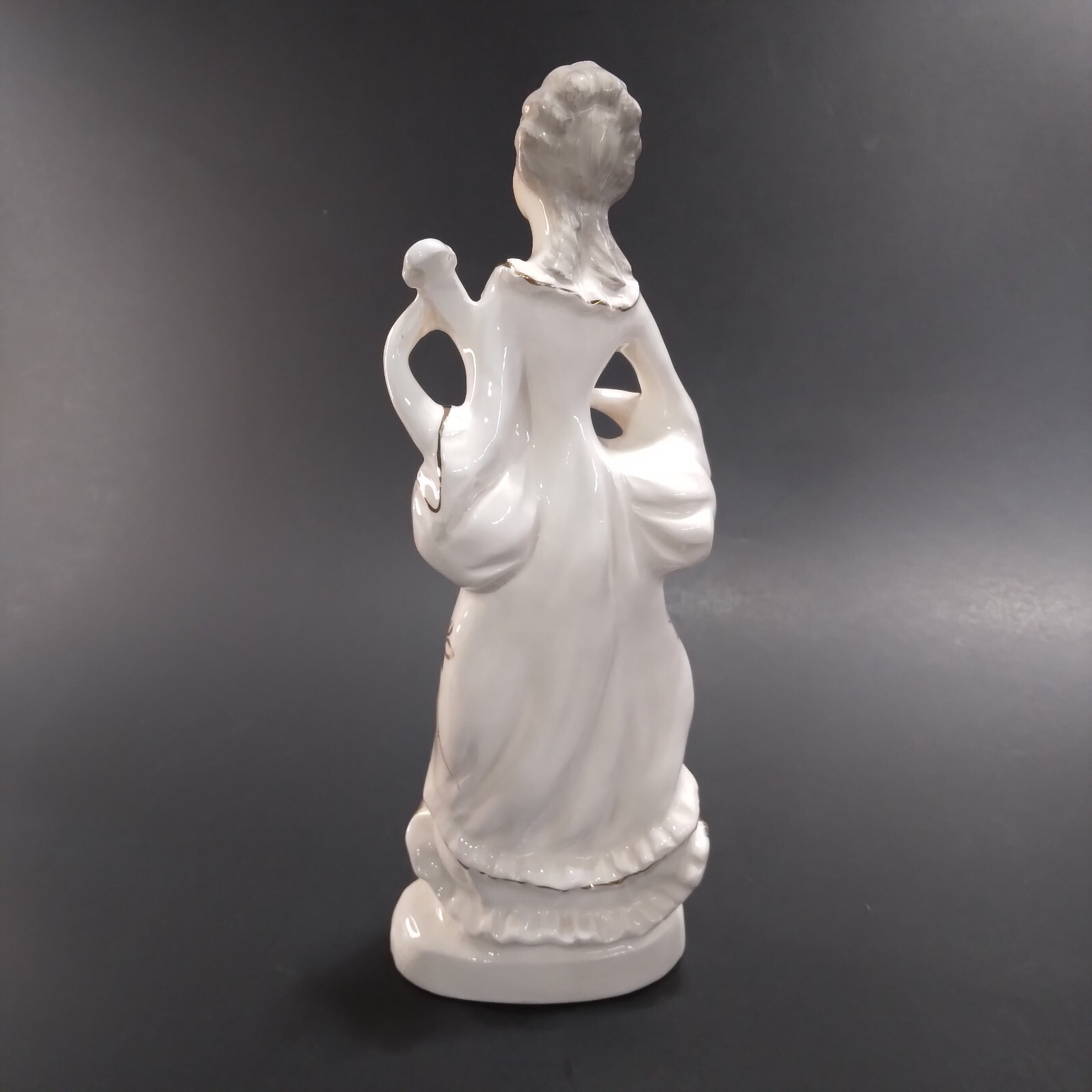 Porcelain Victorian Woman Playing Mandolin Figurine Vintage Japan ...