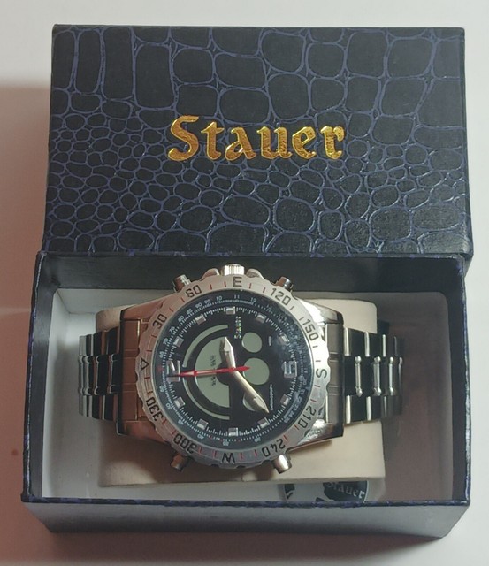 Stauer 19093 Mens Compendium Hybrid Chronograph Watch 3atm 47mm for ...