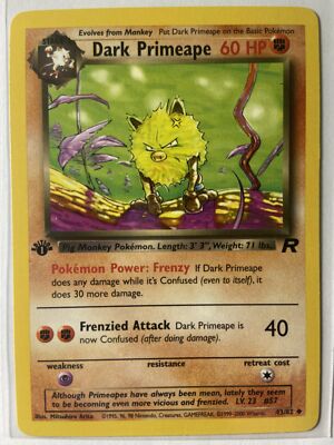 Dark Primeape team Rocket Near mint English 1st edition 43/83 | eBay