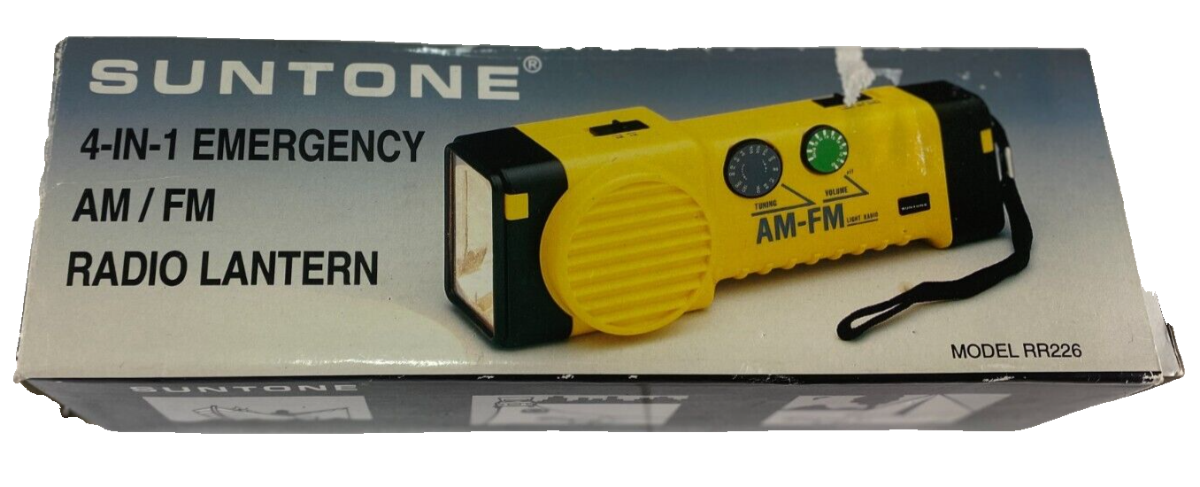 Vintage Suntone 4-In-1 Emergency AM/FM Radio Lantern | Yellow | BRAND ...