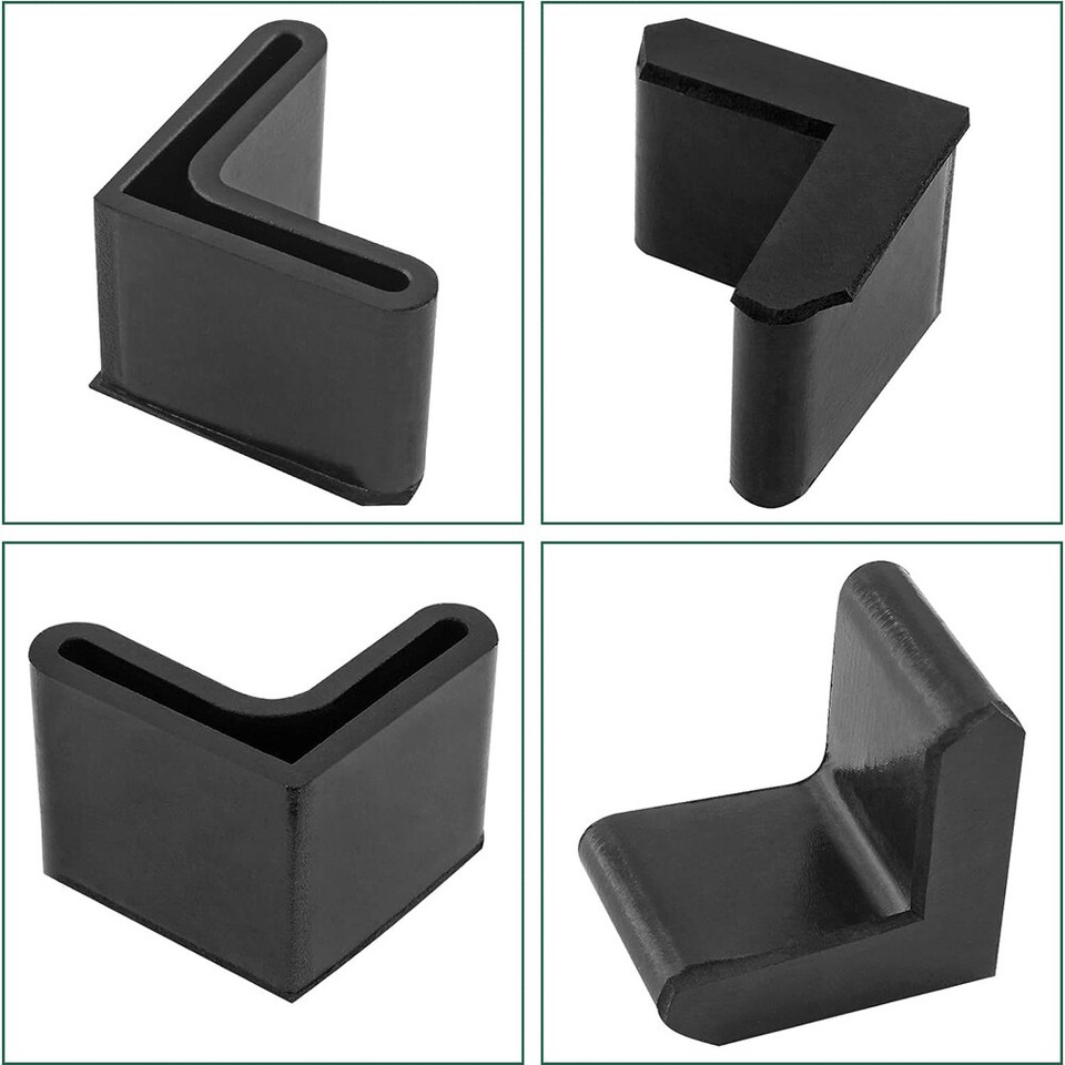 Angle Iron Foot Pads L Shaped Rubber / PVC Leg Cap End Glider Floor ...