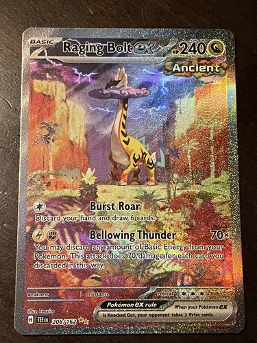 Pokemon TCG Temporal Forces Raging Bolt EX SIR Holo Card 208/162 | eBay
