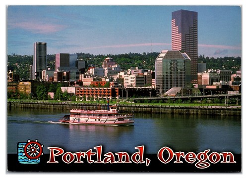 Vintage 1990s - Sternwheeler On River - Portland, Oregon Postcard ...