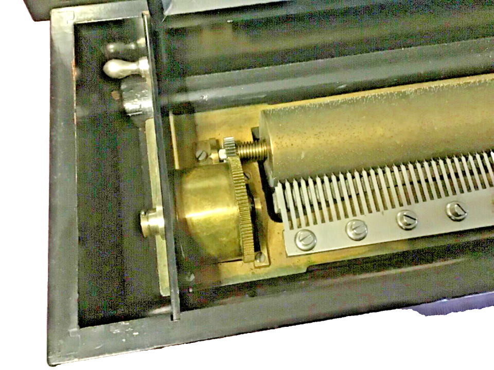 Antique Swiss cylinder music box 12 AIRES 13 inch cylinder 22” box ...
