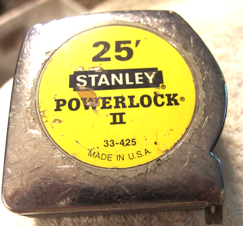 25' Stanley Powerlock II Tape Measure,measuring rule 33-425 Yellow USA ...