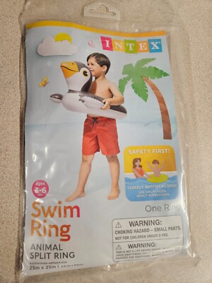 NEW - Intex Penguin Swim Ring Pool Tube Float Split Ring | eBay