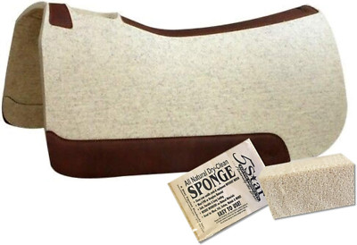 5 Star Horse Saddle Pad - 1" Thick Western Contoured Natural Pad - the ...