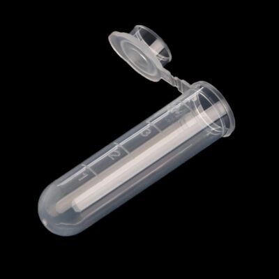 50Pcs 5ml Plastic Clear Centrifuge Tubes Cap Vials Sample Lab Container ...