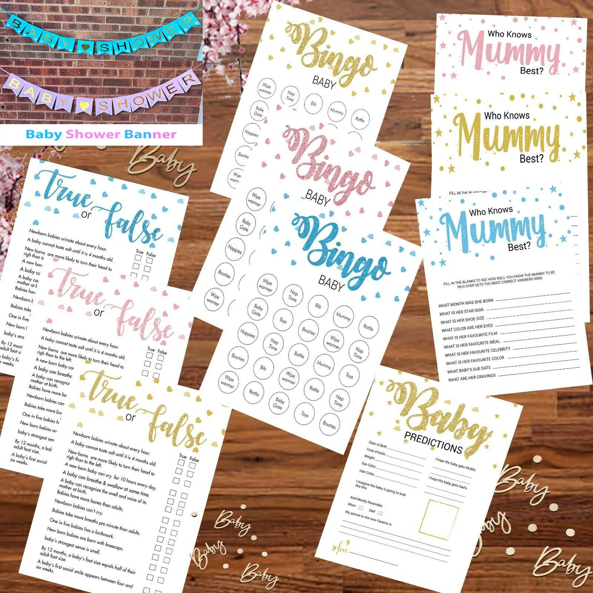 Baby Shower Games For Boys Bingo