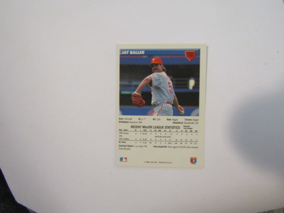 1992 Leaf Donruss Jay Baller #356 | eBay