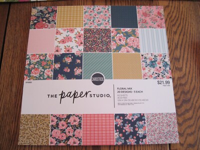 The Paper Studio Scrapbook Cardstock 12" Floral Mix | eBay