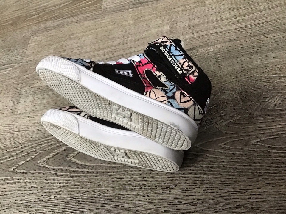 DC Shoes Pure High-top Ev Youth Size 10.5 Shoes Multi Paint Graffiti ...
