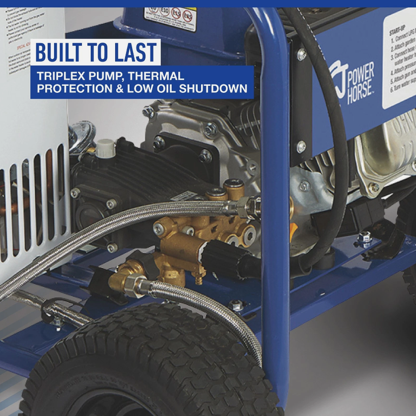 Powerhorse Gas Hot Water Pressure Washer with Propane Burner, 3600 PSI ...