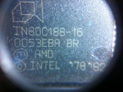 IN80C188-16/TR - AMD - 250 PCS REEL, MPU 80C88 CISC 16bit 16MHz 68-Pin ...