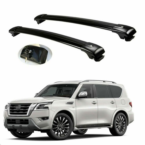 2Pcs Lockable Roof Rail Rack Cross Bars Crossbar Fit for Nissan Armada ...