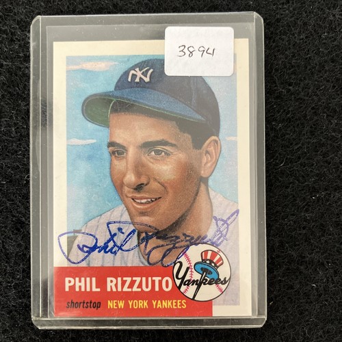 Phil Rizzuto Autographed Card New York Yankees 1991 Topps Archives 1953 ...