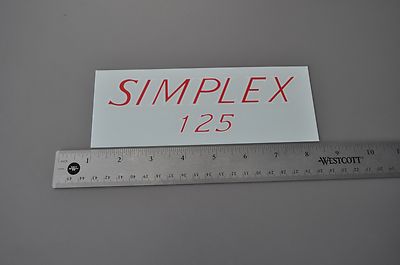 New SIMPLEX Servi-Cycle Tank Decal Set water slide Simplex 125 | eBay